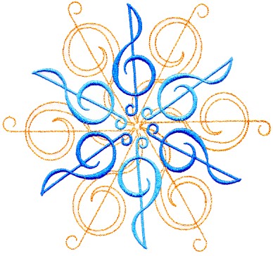 Musical Snowflakes (8x8)